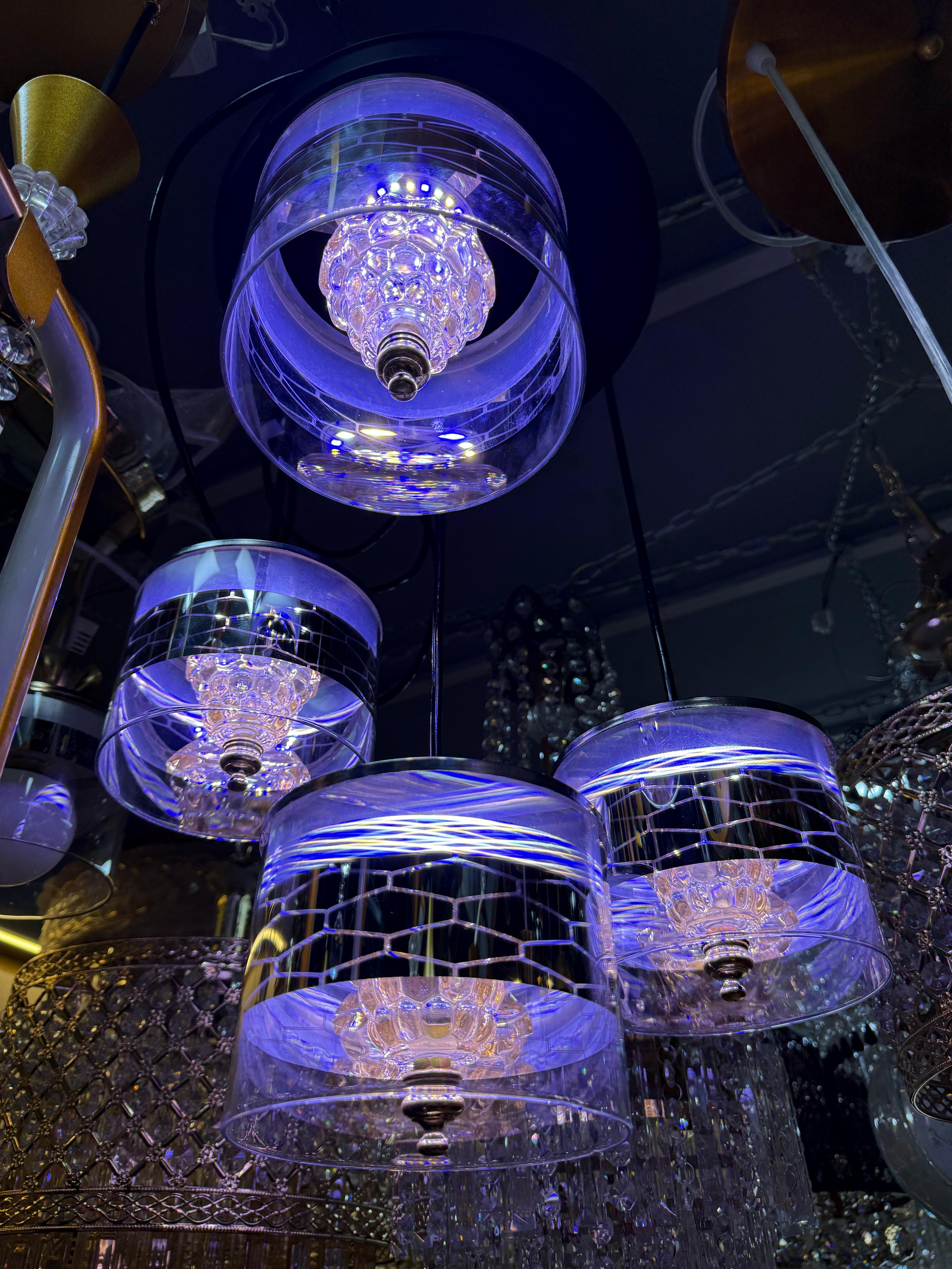 7-Color Glass Pendant Light with Built-in LED – Noorven